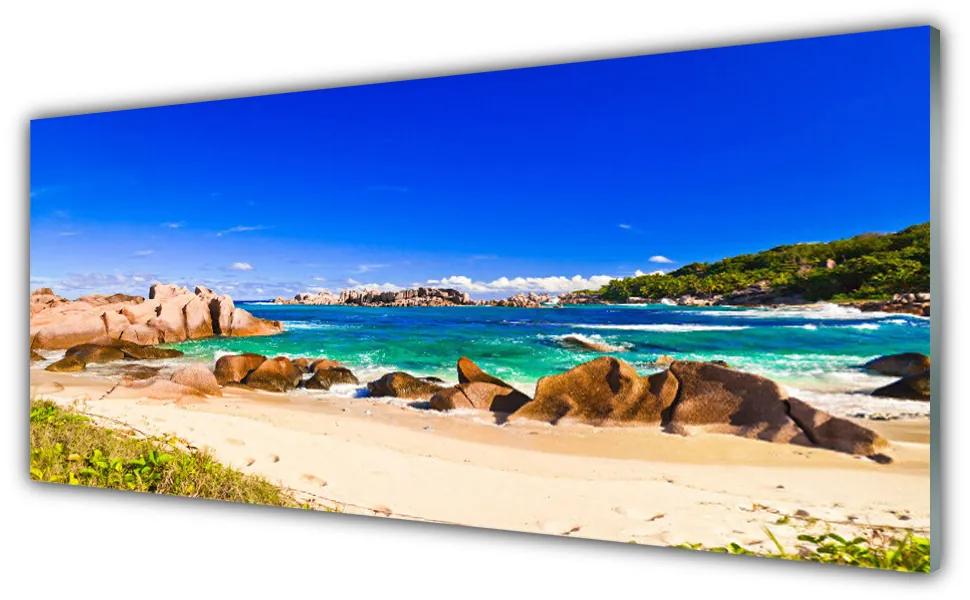 akrylový obraz Pláž Moře Krajina 125x50 cm
