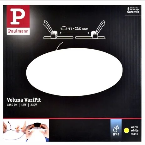 Paulmann 92389 - LED/17W IP44 Koupelnové podhledové svítidlo VARIFIT 230V