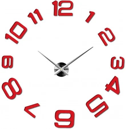 Moderní nalepovací nástěnné hodiny | 3D hodiny 12S053-Wanduhr HEU-
