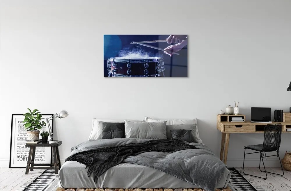 Obraz na skle bicí hole 120x60 cm