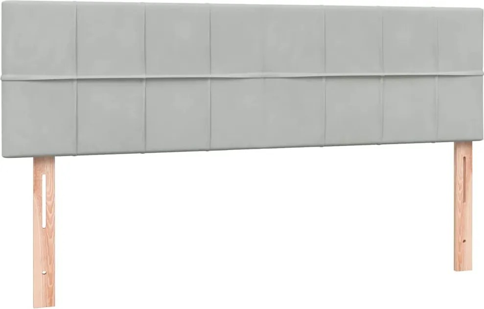 Box spring postel s matrací světle šedá 160x210 cm samet 3316215