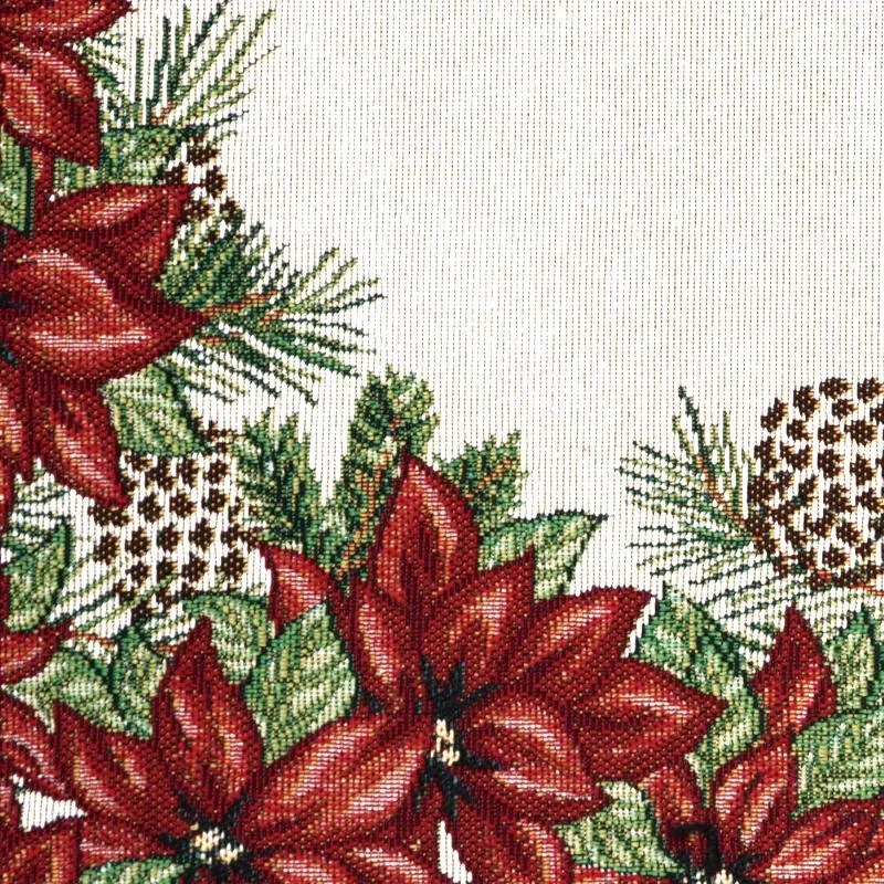 SCANquilt prostírání MOTIV vánoční hvězda červenozelená běhoun delší strana 100-170 cm