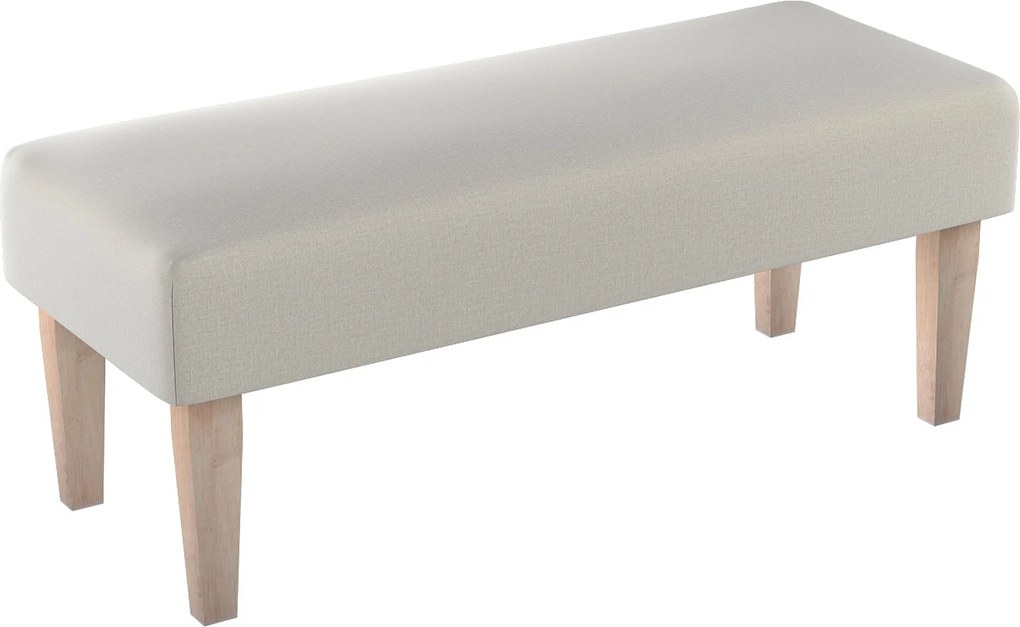 Dlouhá lavička 100x40cm barva šedá látka sametová
