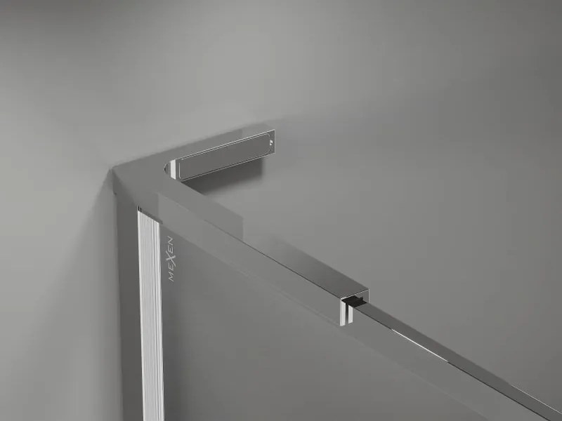 Mexen Kioto-F L sprchová stěna Walk-in s rámem 75 x 202 cm, transparentní 8 mm, chrom - 800-075-174-01-00