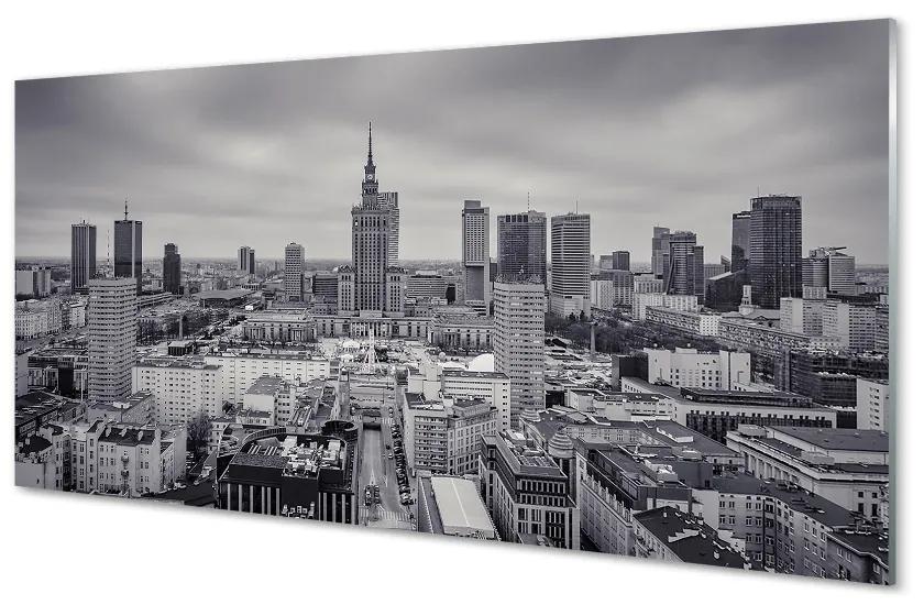 Obraz na skle Varšava mrakodrapy panorama 125x50 cm