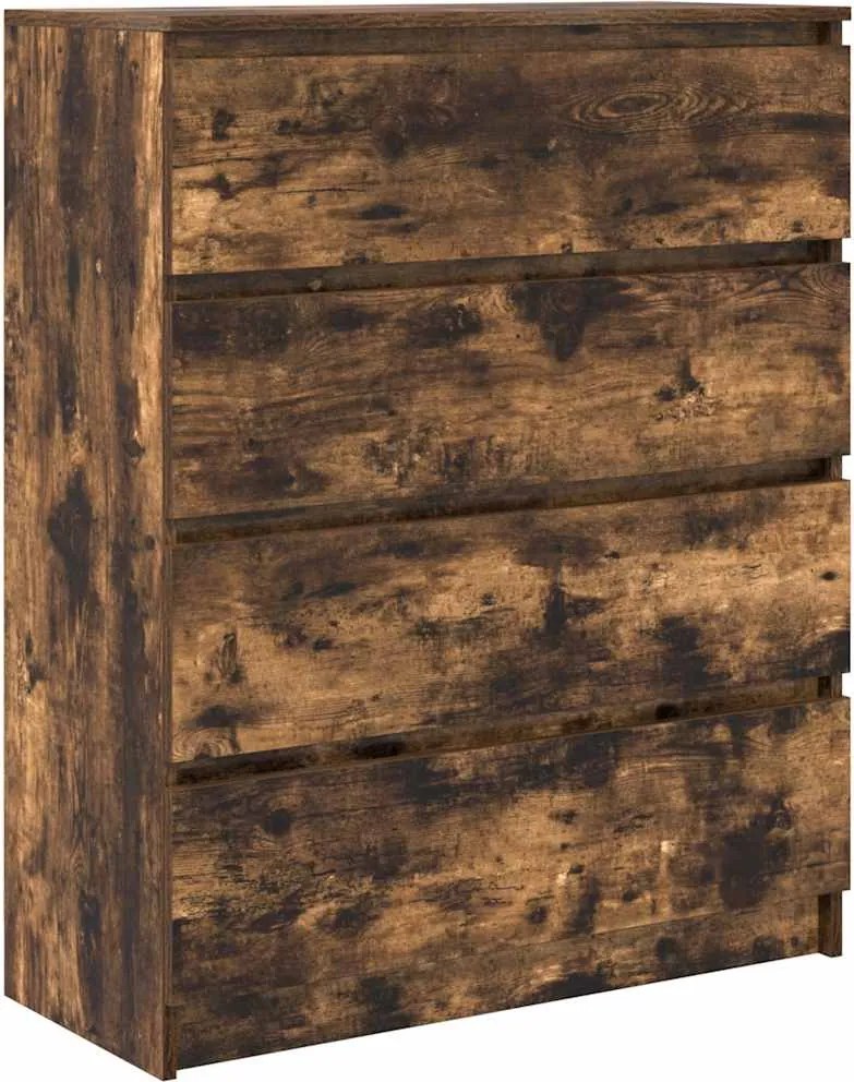Příborník kouřový dub 80x35x99 cm kompozitní dřevo 3328484