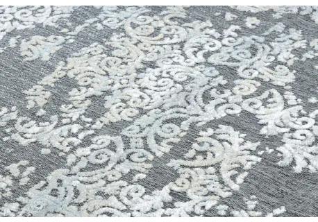 koberec Strukturální SOLE D3812 Ornament ploché tkaní šedá / béžový velikost 160x220 cm | krásné koberce cz