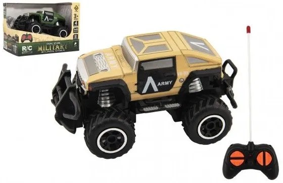 Auto RC mini vojenské SUV plast 14cm 27MHz