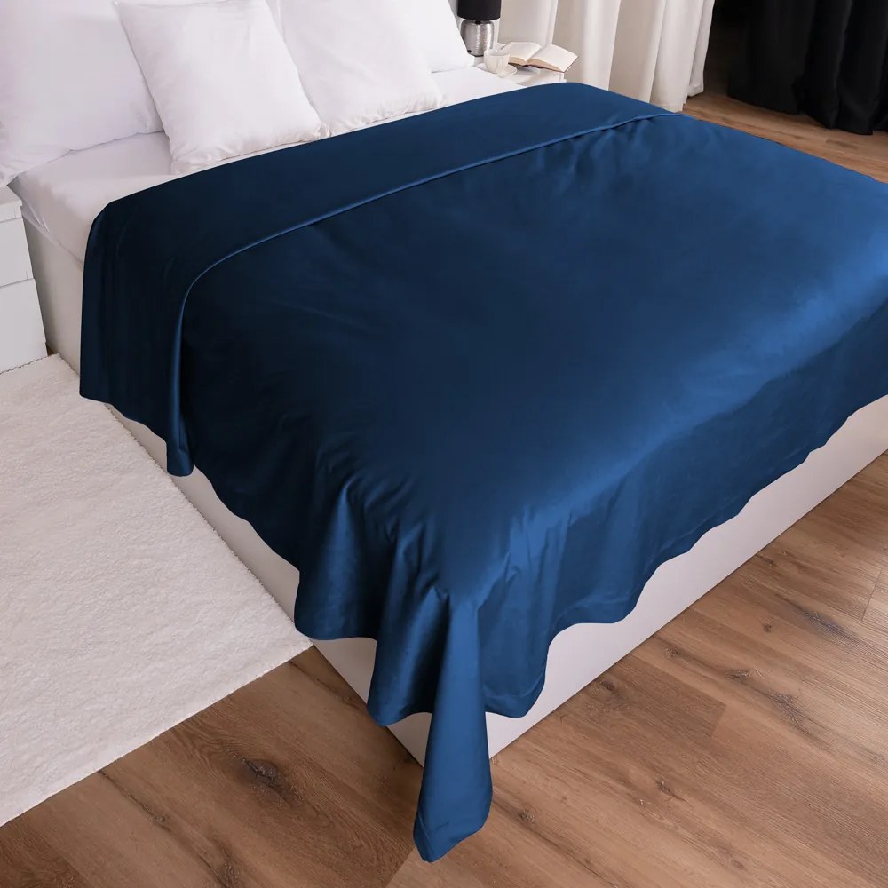 Biante Sametový přehoz na postel Velvet Premium SVP-029 Námořnická modrá 260x280 cm