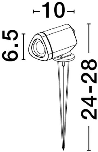 Venkovní LED lampa Inside B 6.5 černé