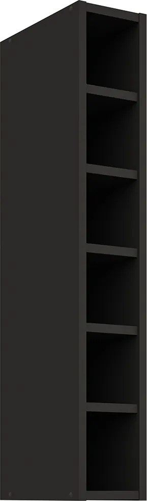 ARIA cb | horní regál 15 G-90 OTW s policemi | VYSOKÝ | 15 cm | černá