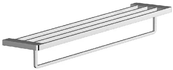 Ravak 10° - Police s držákem ručníku, 63 cm, chrom X07P327