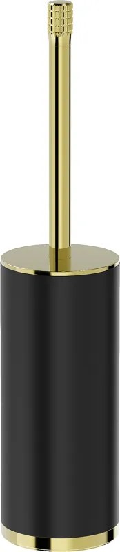 Mexen Triv, nástěnný WC kartáč, černá matná/zlatá lesklá, 70A33073-50B