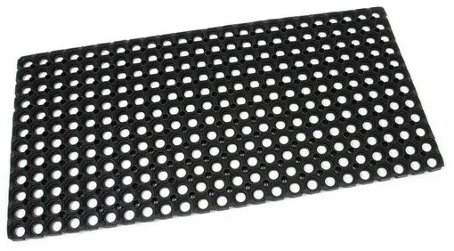 Gumová čisticí rohož Honeycomb 50 x 100 x 1,6 cm, černá