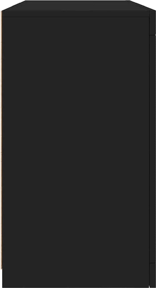 Příborník s LED osvětlením černý 123 x 37 x 67 cm 3209080