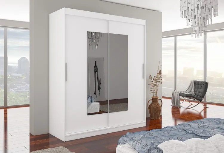 ADRK Furniture Posuvná skříň s zrcadlem ROSETTE 180 ADRK-SW-ROS-W-180