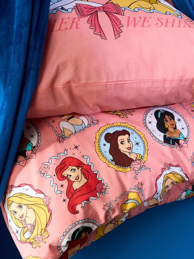 Sinsay - Bavlněná souprava povlečení Disney Princess - růžová