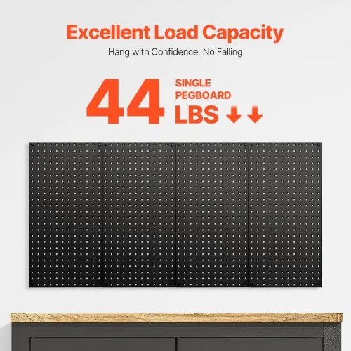 Kovové desky na hrazení 4 panely 61 × 30,5 cm nástěnný – SKU3-PEGBOARD Sada