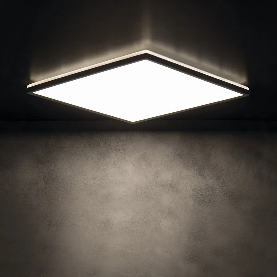 KANLUX KANLUX, AZPO stropní LED svítilna, 300x300mm, 17,5W, 3000/4000/6000K, IP54, černá mat, 31533