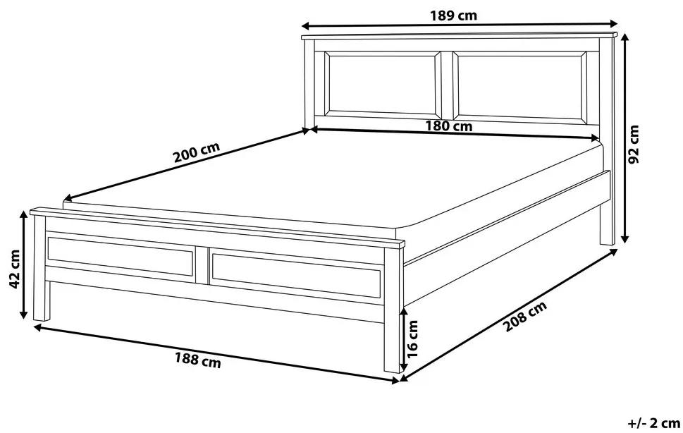 Bílá postel 180x200cm OLIVET Beliani