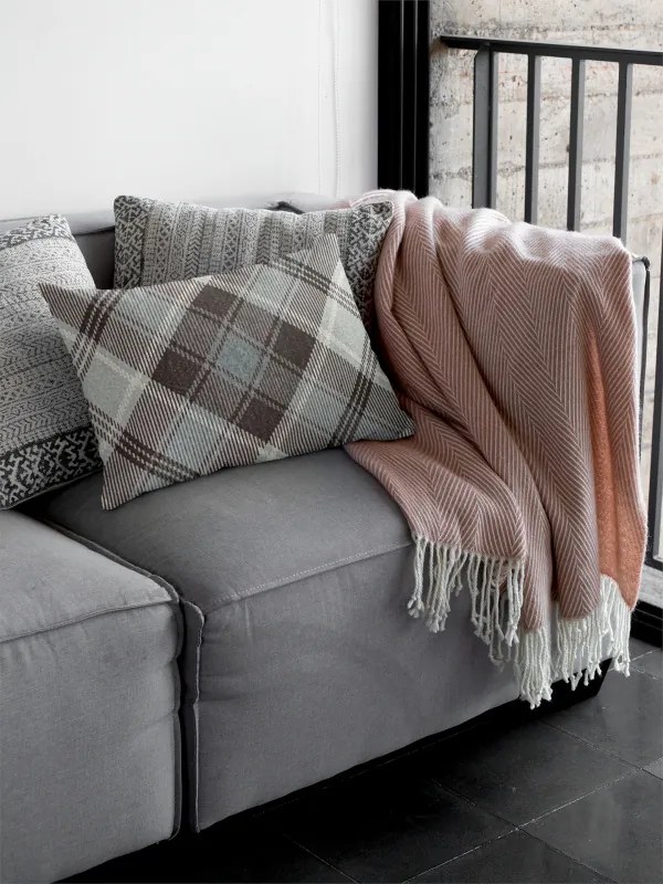 Ervi povlak na polštář Gobelínový - Tradiční šedý tartan, různé rozměry