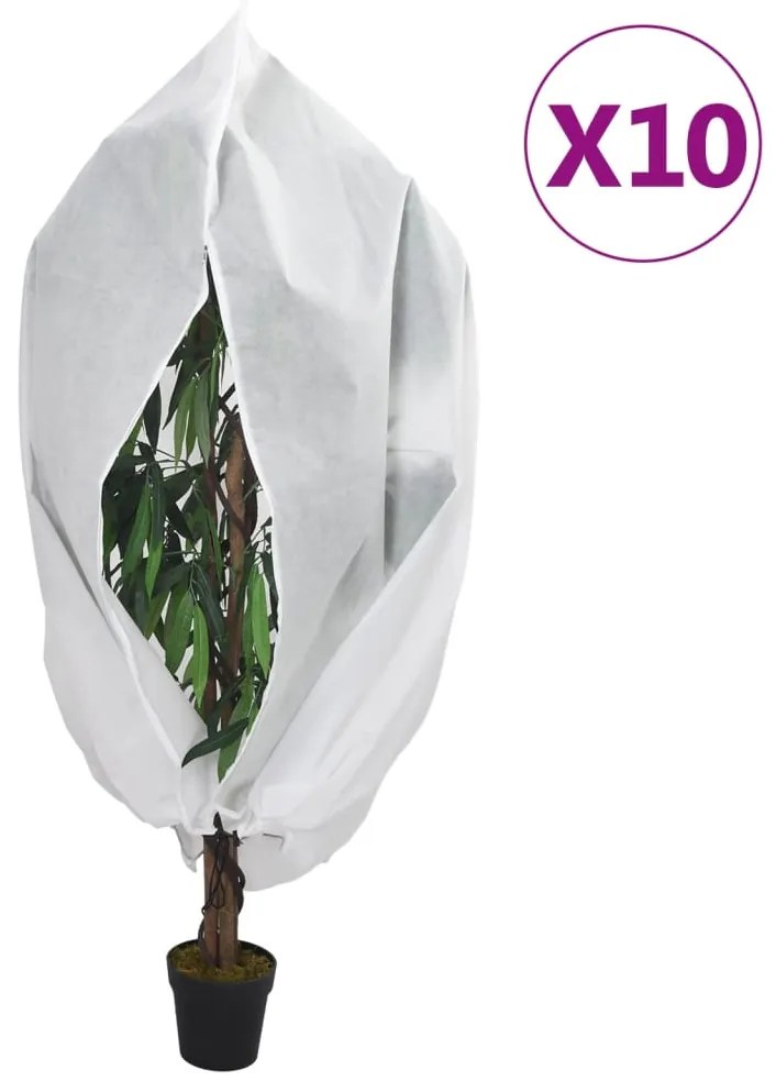 Ochranné návleky na rostliny na zip 10 ks 70 g/m² 3,93 x 3,5 m 3203578