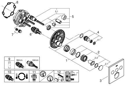 GROHE 29126000 - Termostatická baterie GROHTHERM SMARTCONTROL lesklý chrom