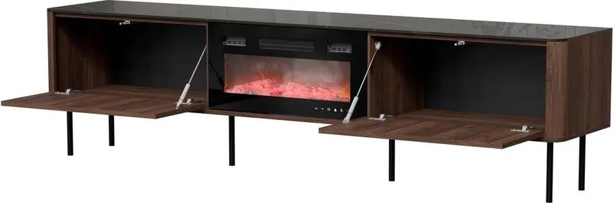 TV stolek Linos II, ořech warmia / černá