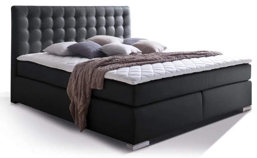 Postel boxspring černá Izabella NORMAL 160x200