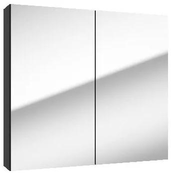 kielle Vega - Zrcadlová skříňka, 80x73x15 cm, matná černá 50118804