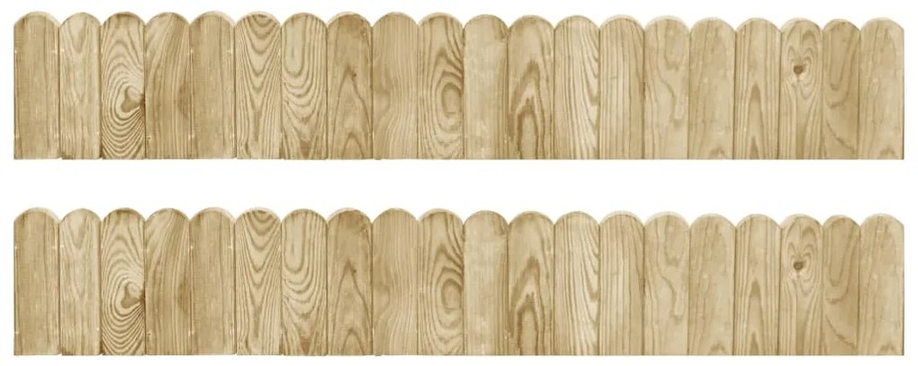 Trávníkové lemy 2 ks 120 cm impregnované borové dřevo 3053642
