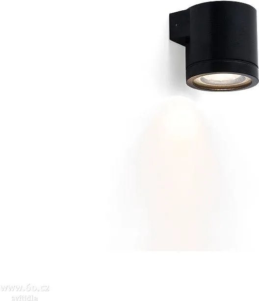 Wever Ducré 711120B0 Tube 1.0 PAR16, nástěnné svítidlo pro jednosměrné svícení, 1x50W GU10, černá, výška 8cm, IP65