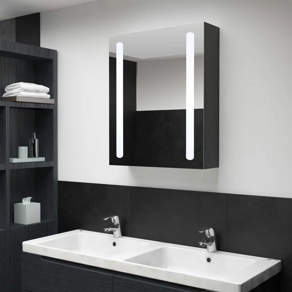 LED koupelnová skříňka se zrcadlem 50 x 13 x 70 cm 325546