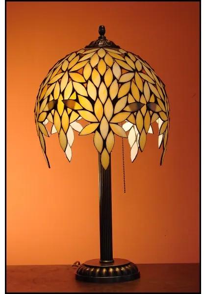 Vitrážová stolní lampa Kokos 30
