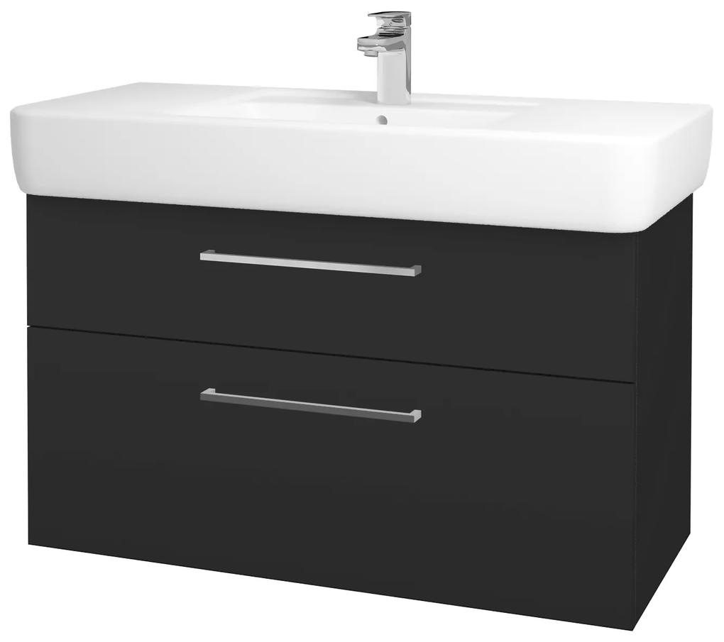 Dřevojas Koupelnová skříň Q MAX SZZ2 100 Varianta: M01 Bílá mat / Úchytka T02 / M01 Bílá mat