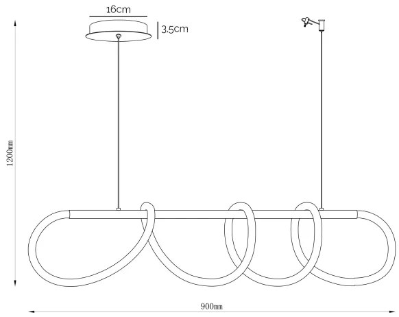 ONLI - LED Lustr na lanku AMANDA LED/40W/230V 4500K matný chrom