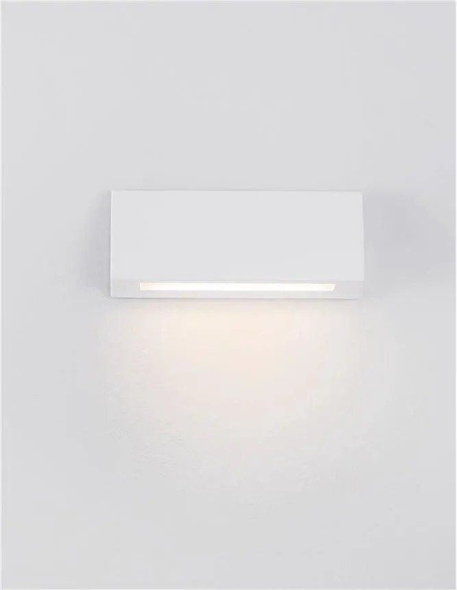 NV 9018061 Venkovní nástěnné svítidlo LIV bílý litý hliník a skleněný difuzor LED 3.5W 3000K 200-240V 120st. IP54 - NOVA LUCE