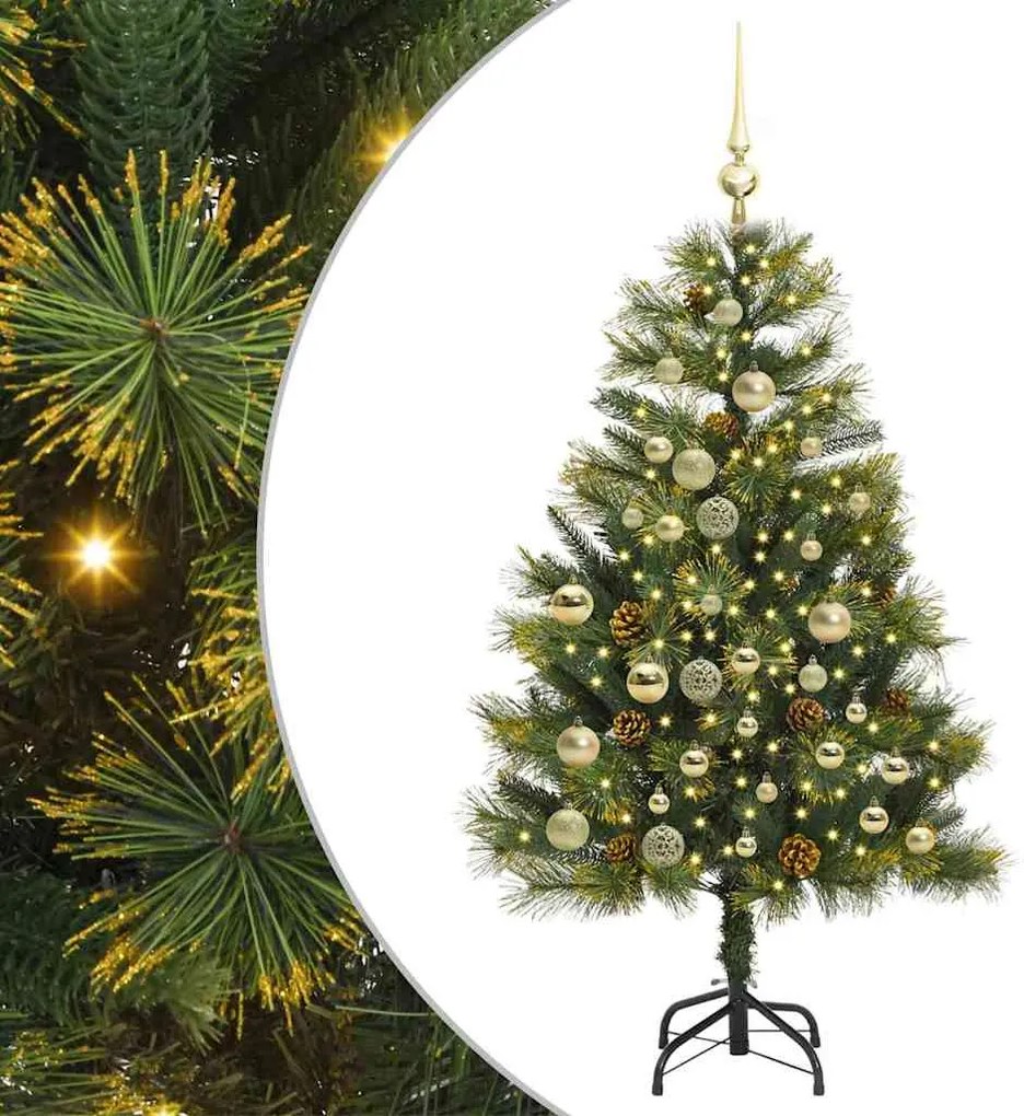 Umělý sklopný vánoční stromeček s kužely Zelená 120 cm 3395075