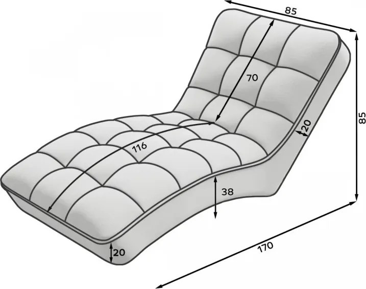 Relaxační křeslo - lenoška NANA, zelená (nube 35)