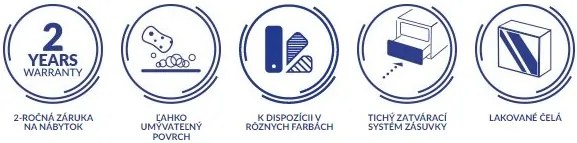 Cersanit Larga, závěsná umyvadlová skříňka 50cm, bílá lesklá, S932-067
