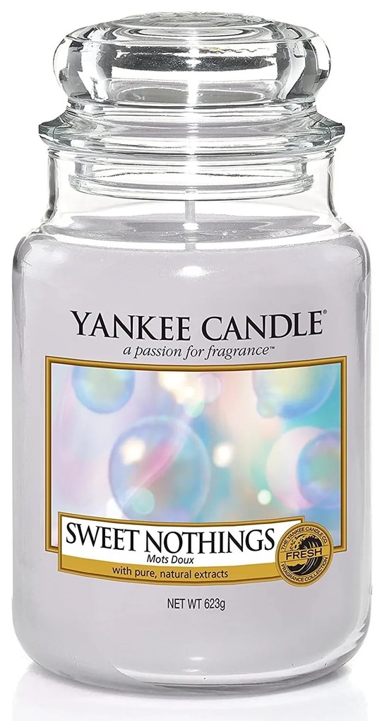 Yankee Candle Svíčka Yankee Candle 623 g - Sweet Nothings, modrá barva, sklo, vosk