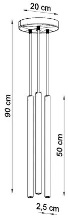 Lustr SOLLUX Pastelo 3p G9 3x40W bez zdroje SL.0467 bílá