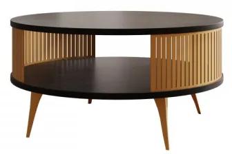 Konferenční stolek Mozimo Gold, Barva: zlatá / bílý mramor
