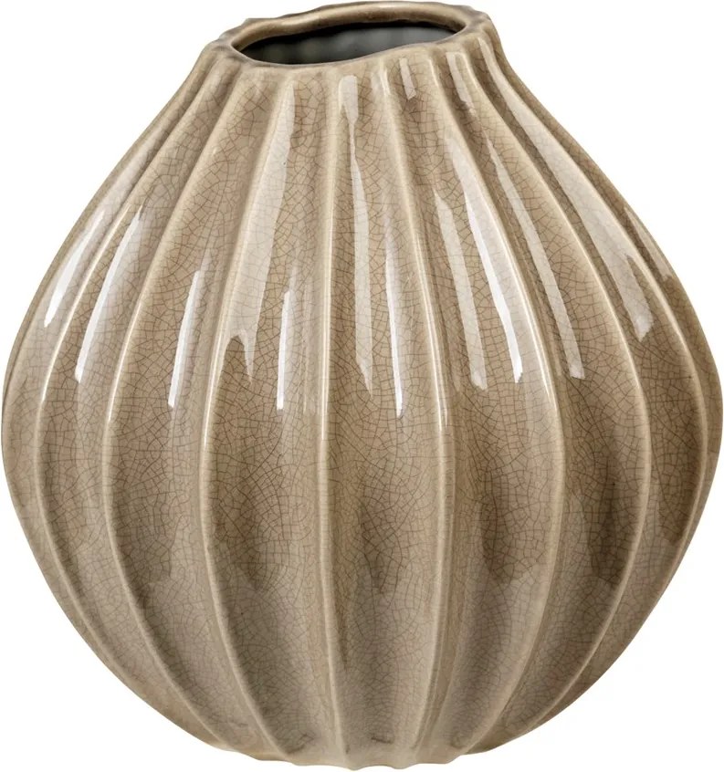 Váza Broste WIDE M V.25 cm šedohnědá