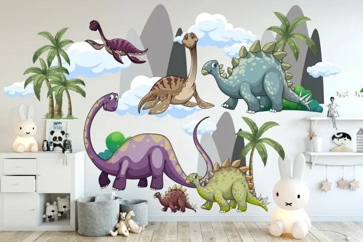 Ztracený svět dinosaurů nálepka na zeď 100 x 200 cm