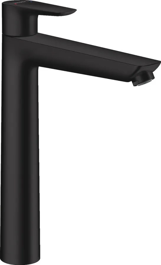 Hansgrohe Talis E, vysoká umyvadlová baterie 240 s odtokovou soupravou s táhlem, černá matná, 71716670