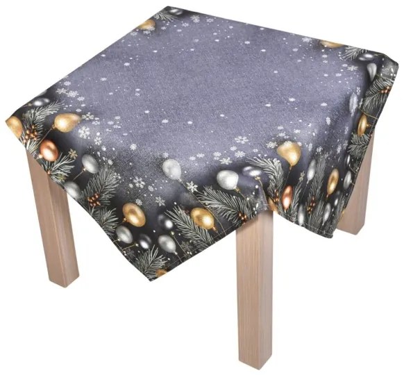 Forbyt Vánoční ubrus Jehličí a baňky 85x85 cm
