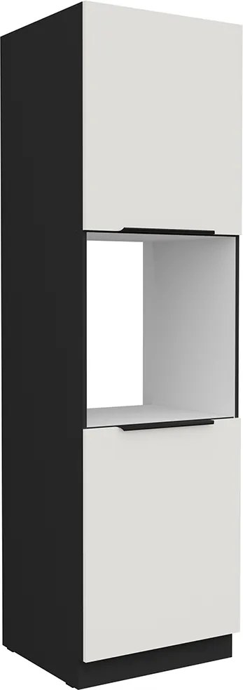 ARIA wb | vysoká skříňka 60 DP-210 2F na vestavnou troubu | 60 cm | ANTI FINGERPRINT povrch | černá/bílá