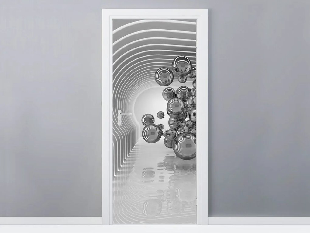 Gario Samolepící fólie na dveře Futuristické bubliny 3D 95x205cm Velikost: 95 x 205 cm