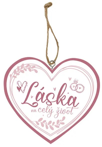 Svatba Dekorace cedulka Láska na celý život